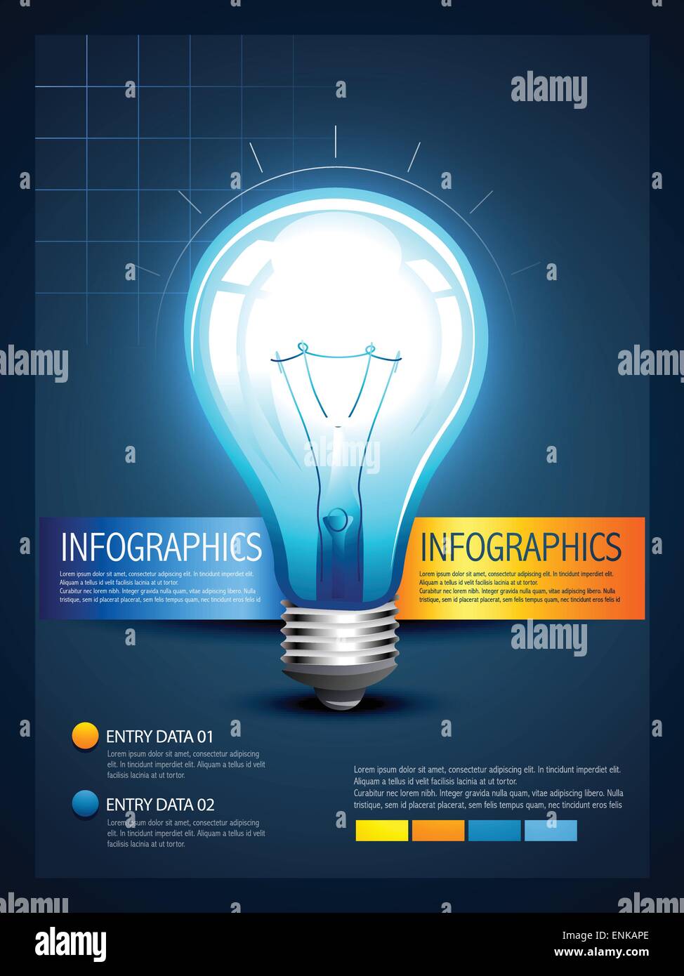 vector stylish brochure of the lightbulb Stock Vector Image & Art - Alamy