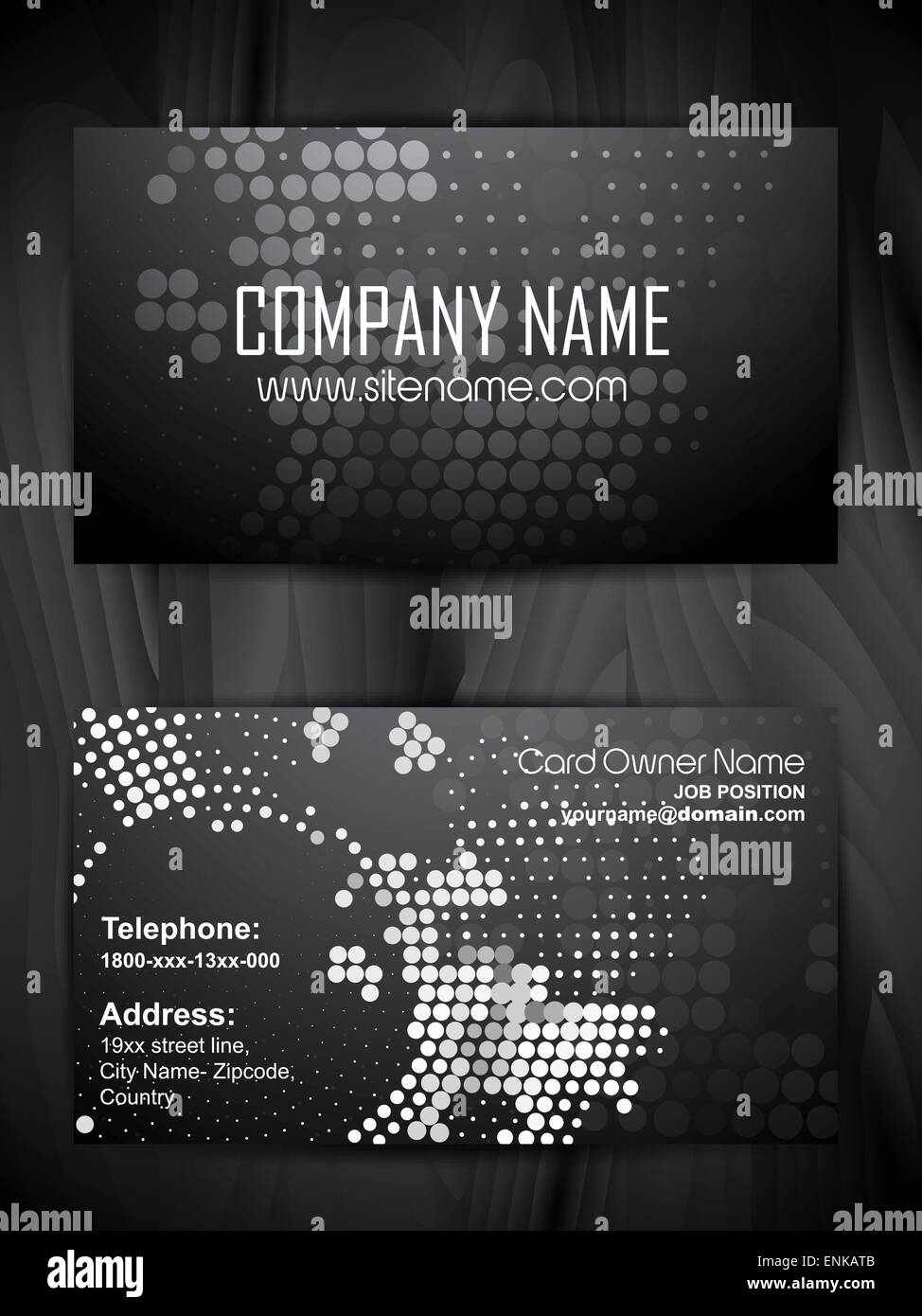 vector halftone style business card design Stock Vector Image & Art - Alamy