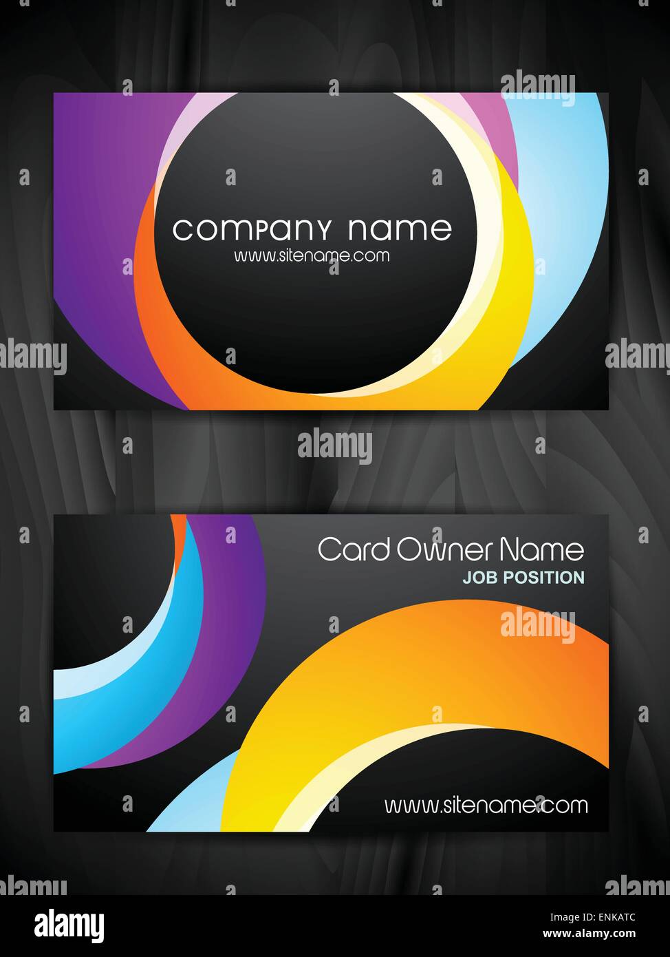 vector colorful abstract business card design Stock Vector Image & Art ...