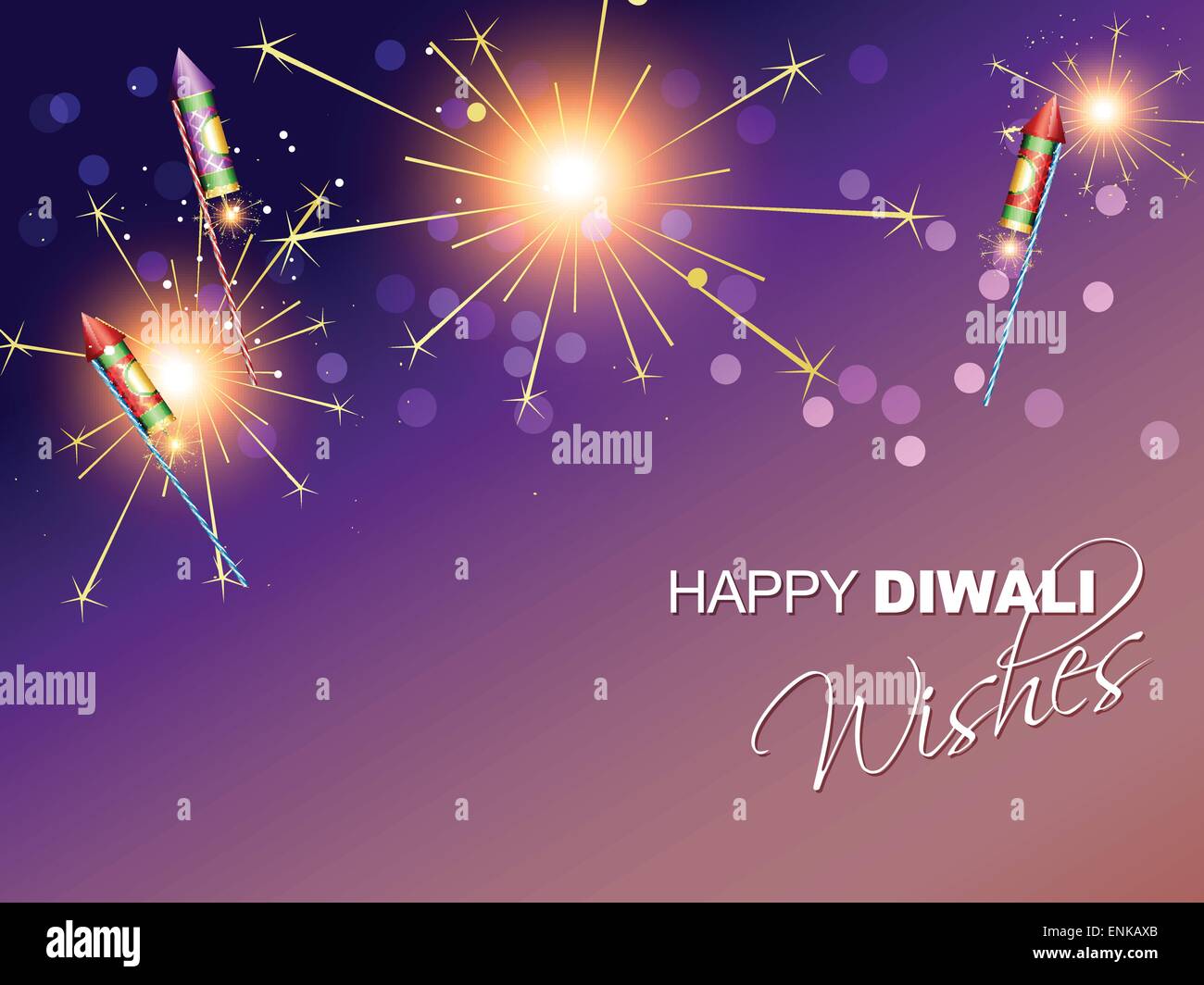vector diwali fireworks background illustration Stock Vector Image ...