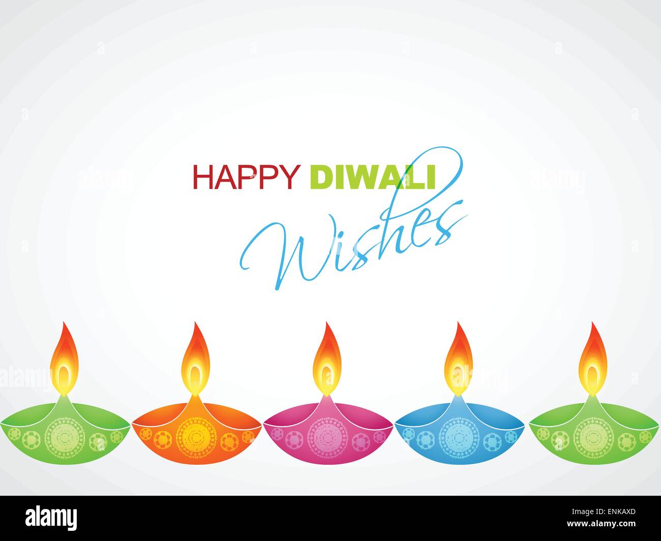 colorful diwali diya with space for your text Stock Vector Image & Art ...