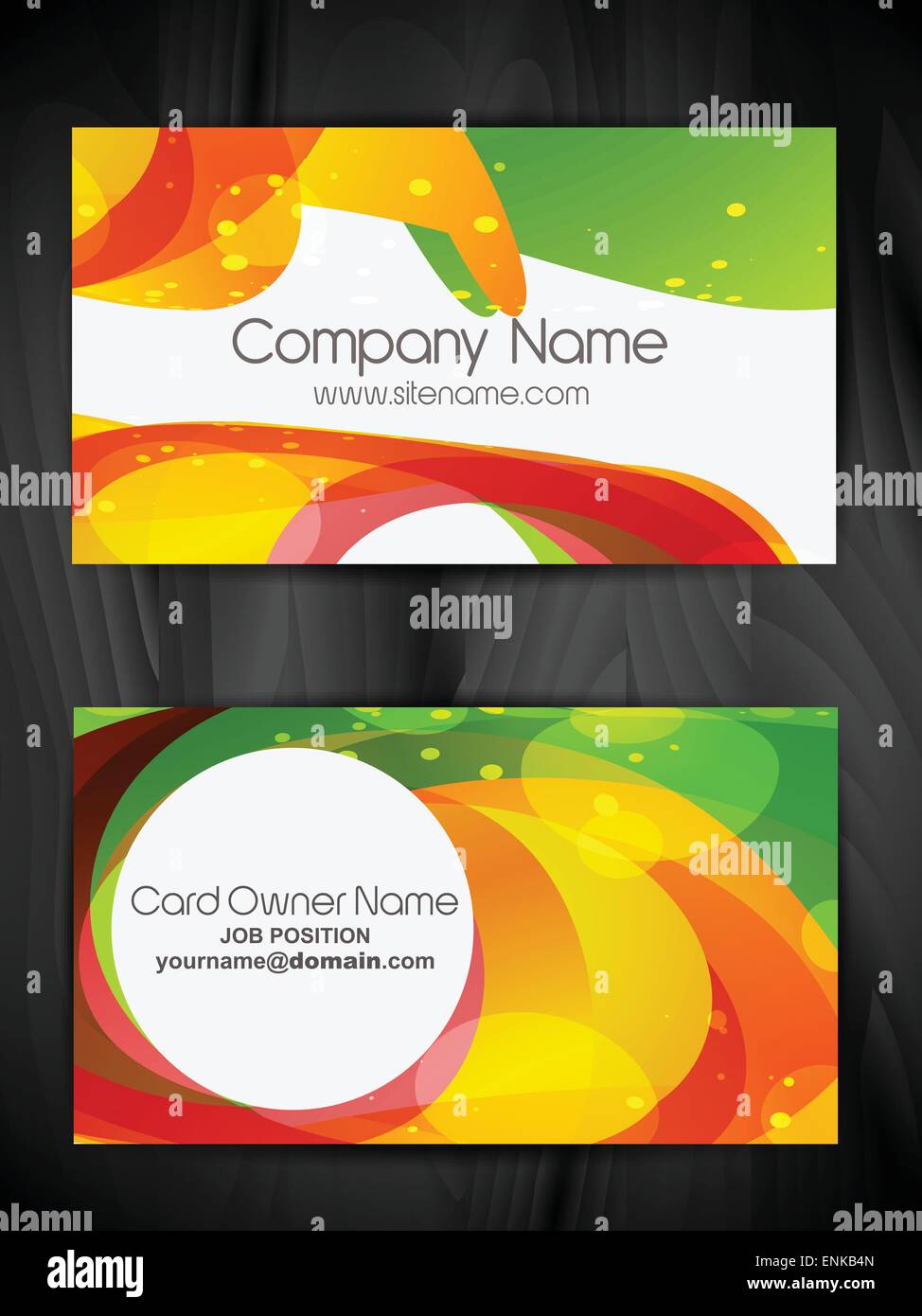vector colorful abstract business card design Stock Vector Image & Art ...
