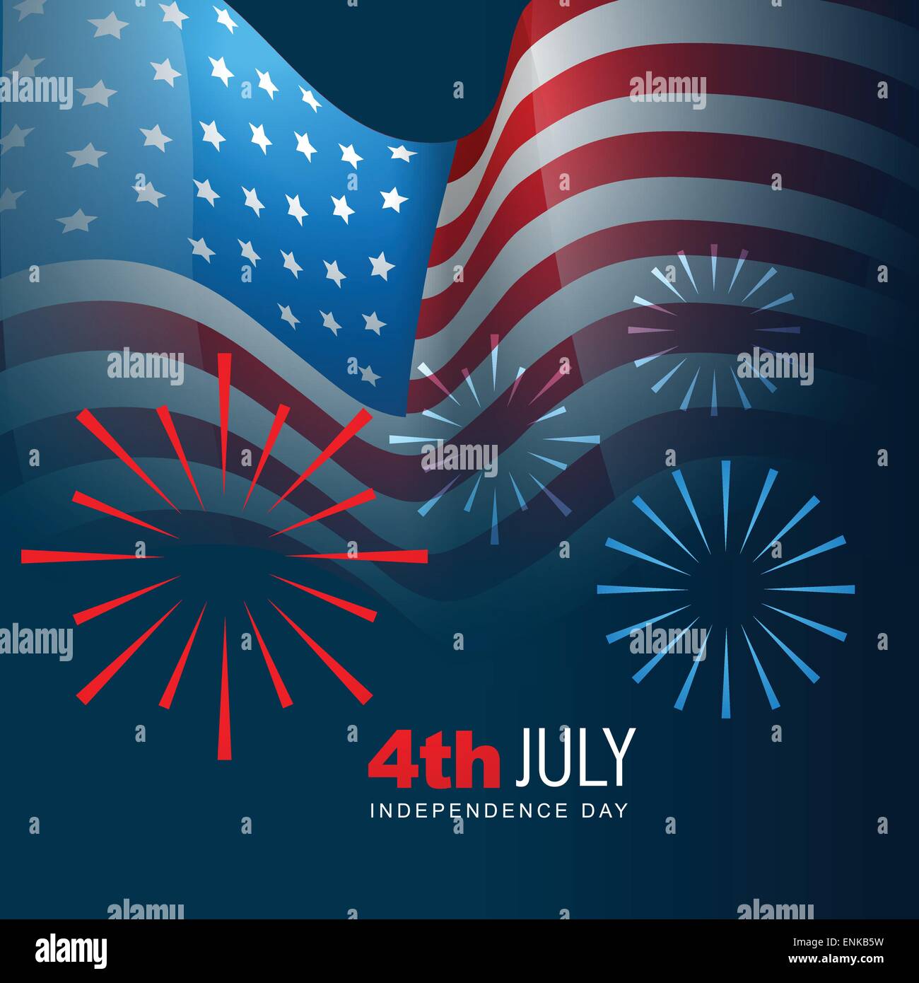 4th of july american independence day background Stock Vector Image ...