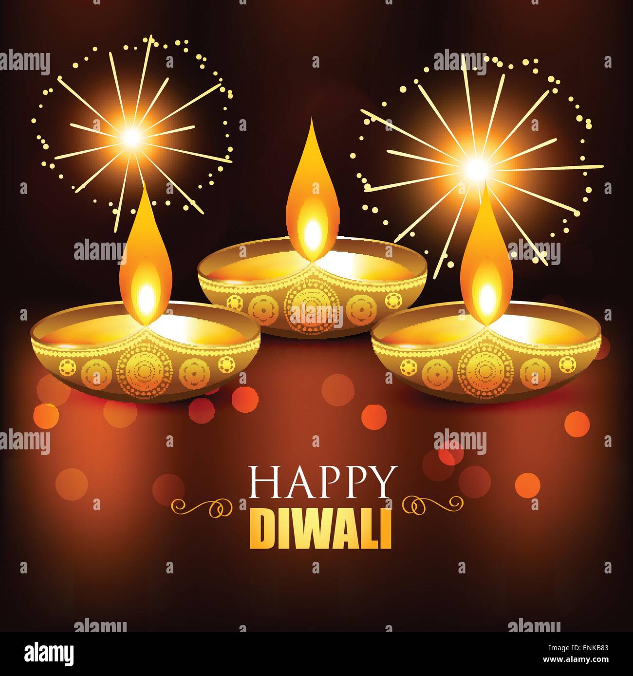 vector beautiful diwali design background Stock Vector Image & Art - Alamy