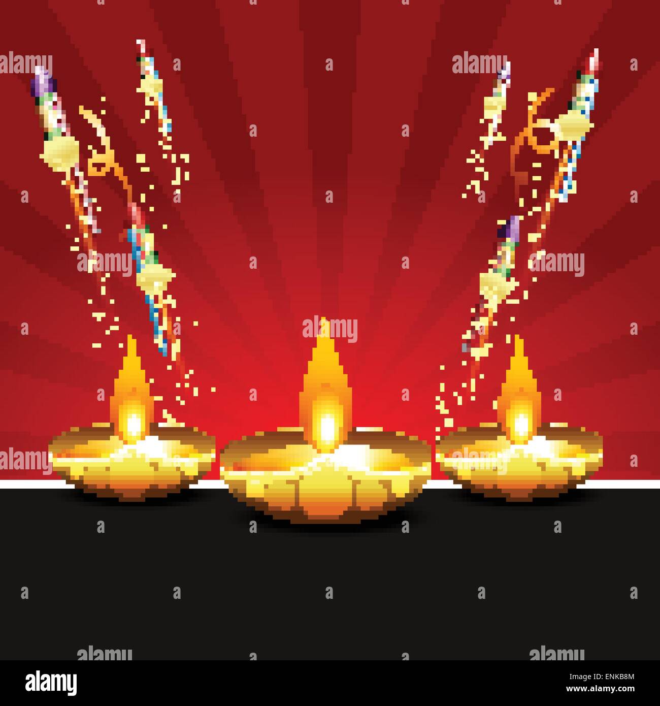 vector beautiful diwali background design Stock Vector Image & Art - Alamy