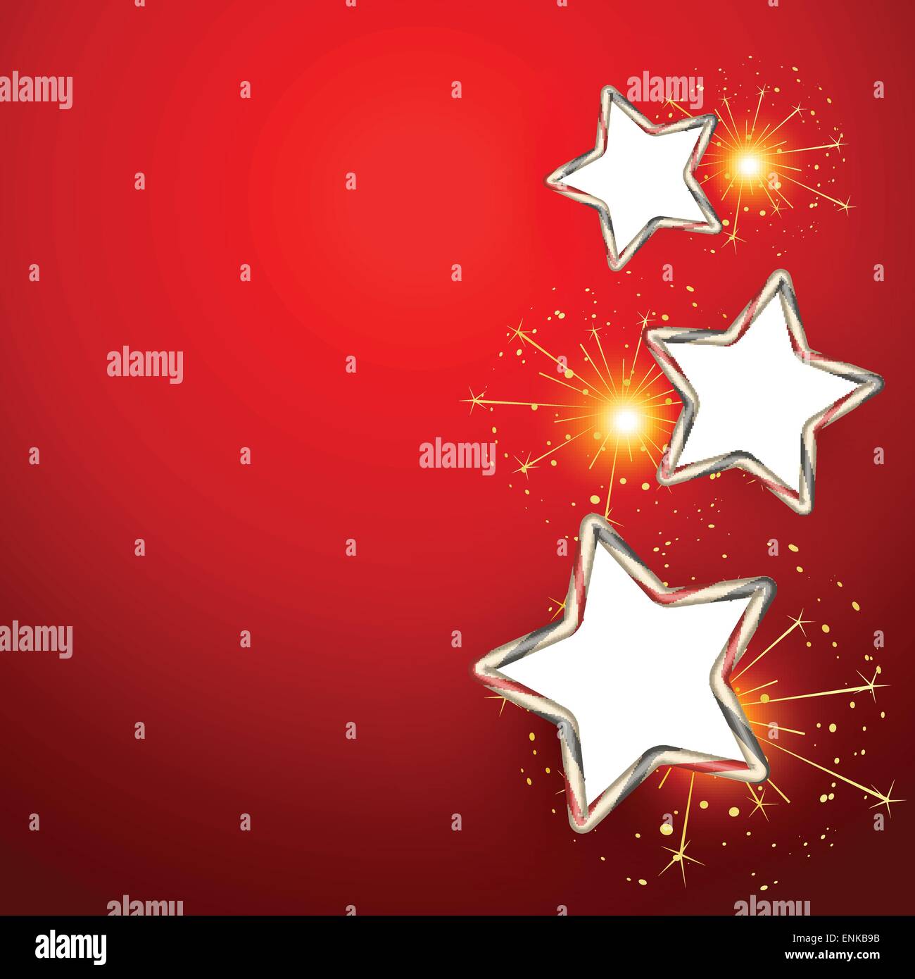 vector sparkling stars on red background Stock Vector Image & Art - Alamy
