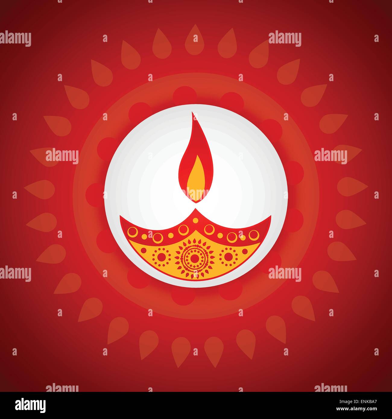 beautiful artistic vector diwali diya design Stock Vector Image & Art ...