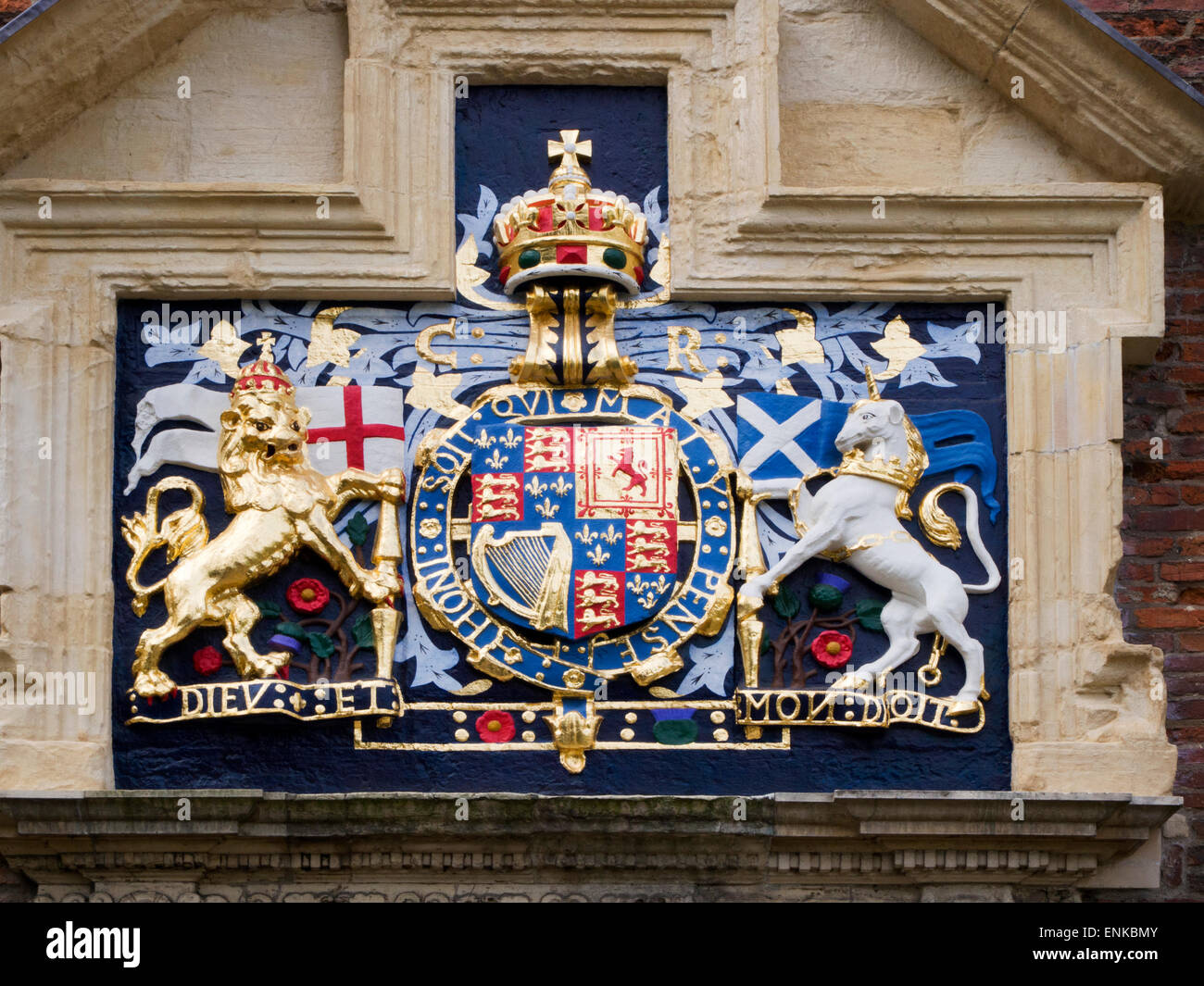 Coat of Arms of Charles I over the Entrance to The Kings Manor ...
