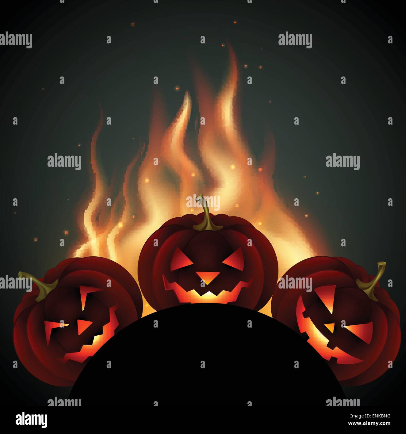 halloween pumpkin burning on fire Stock Vector Image & Art - Alamy