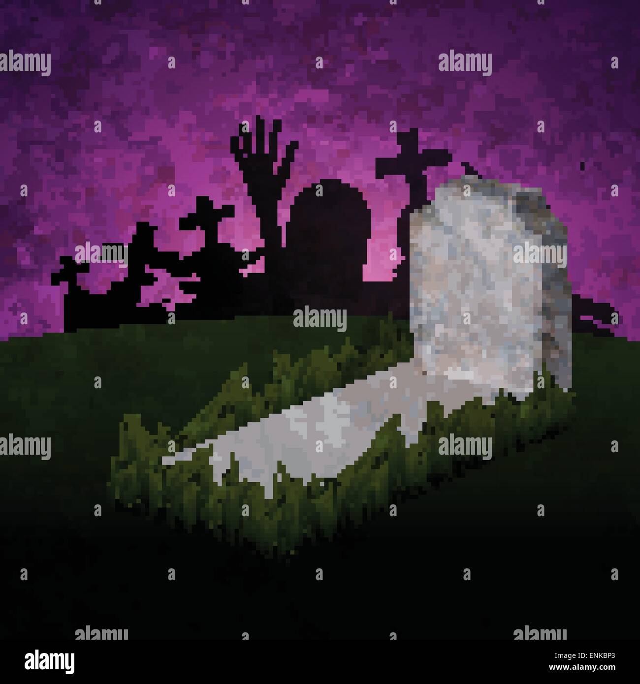 halloween design with grave and ghost Stock Vector Image & Art - Alamy