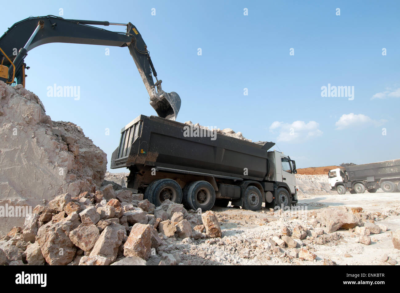 loading a large lorry building material Stock Photo - Alamy