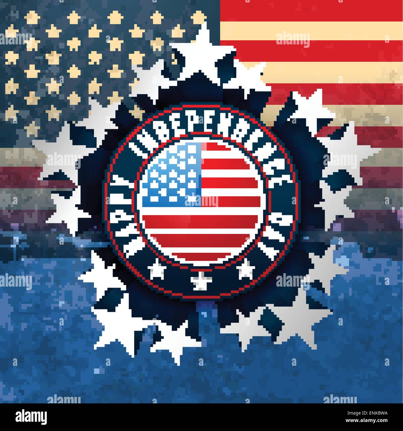 american independence day badge label design Stock Vector Image & Art ...