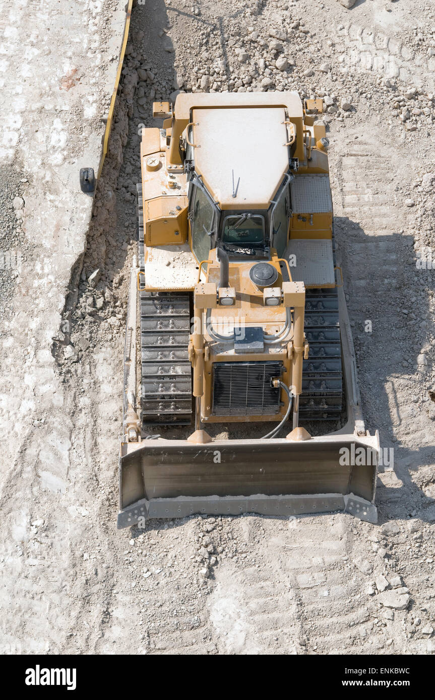 loading machine produces crushed stone for a career Stock Photo - Alamy