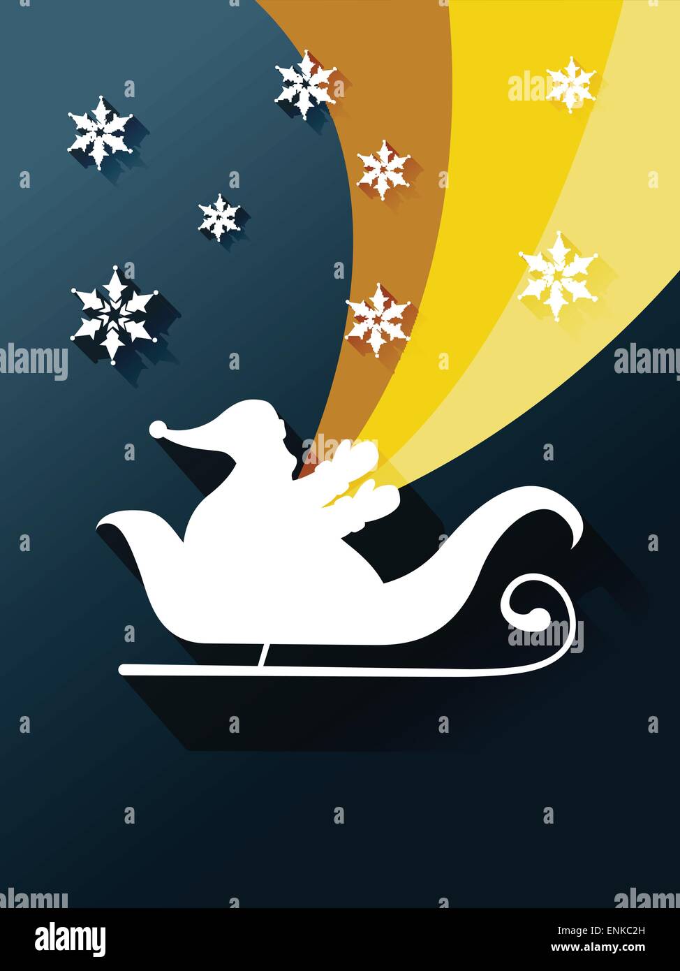 santa claus sleigh with colorful rainbow Stock Vector Image & Art - Alamy