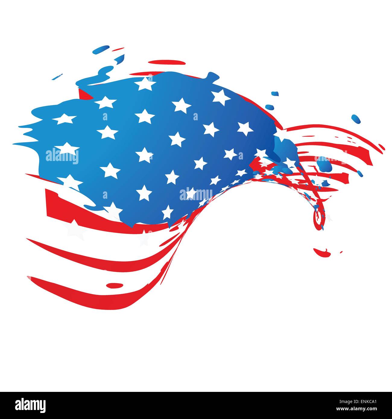 American wave style flag design hi-res stock photography and images - Alamy