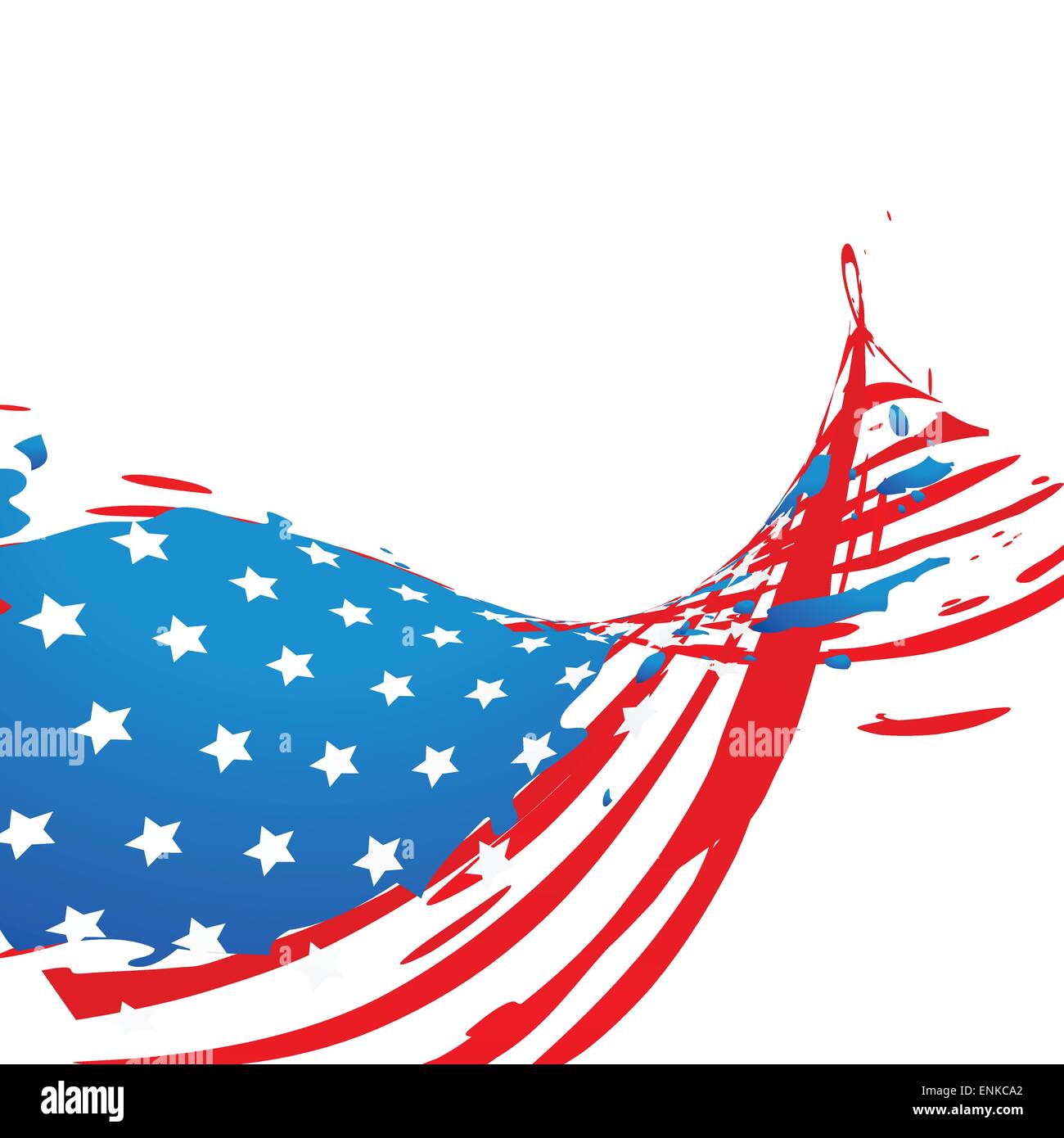 creative wave style american flag design Stock Vector Image & Art - Alamy