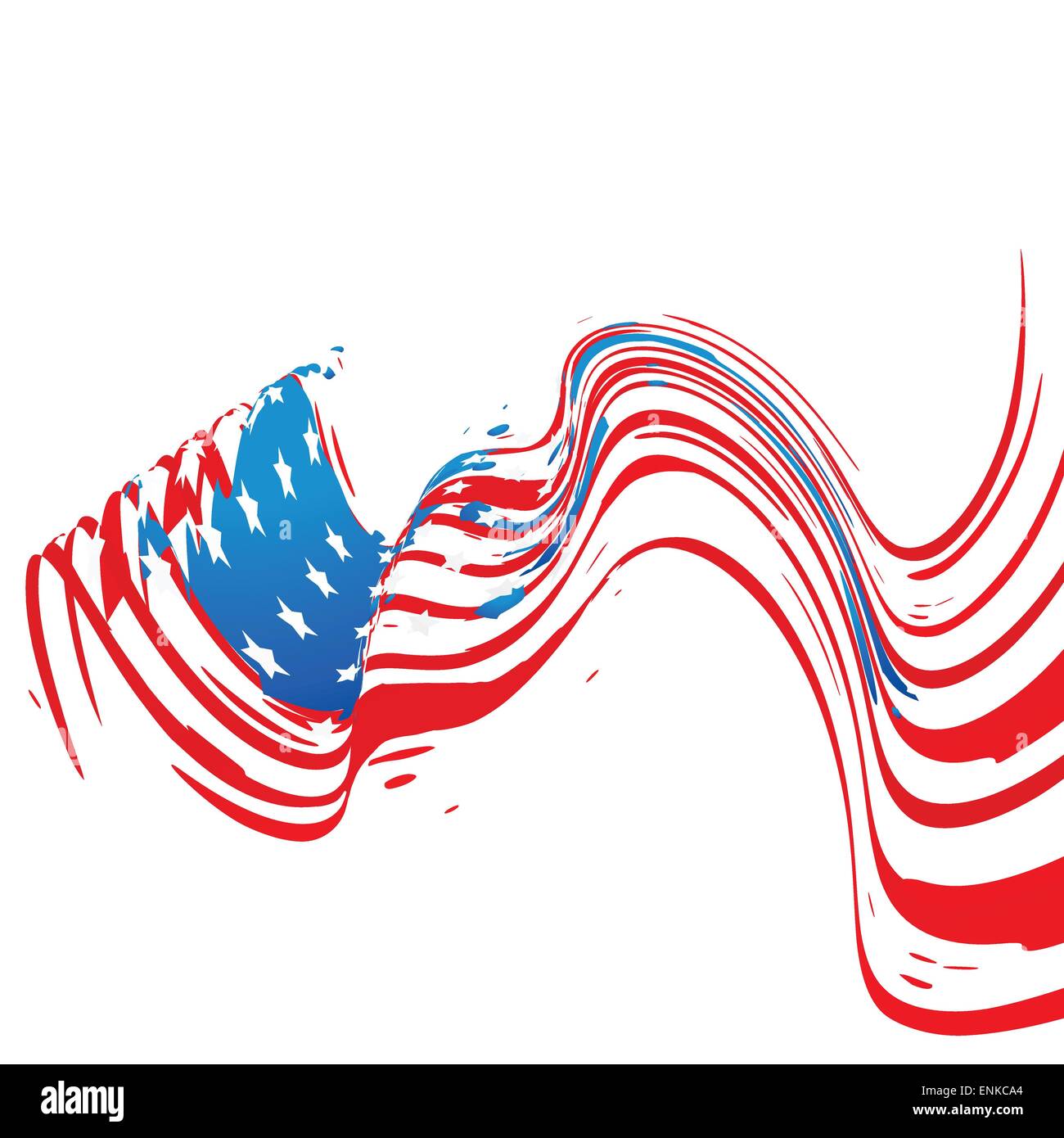creative wave style american flag design Stock Vector Image & Art - Alamy