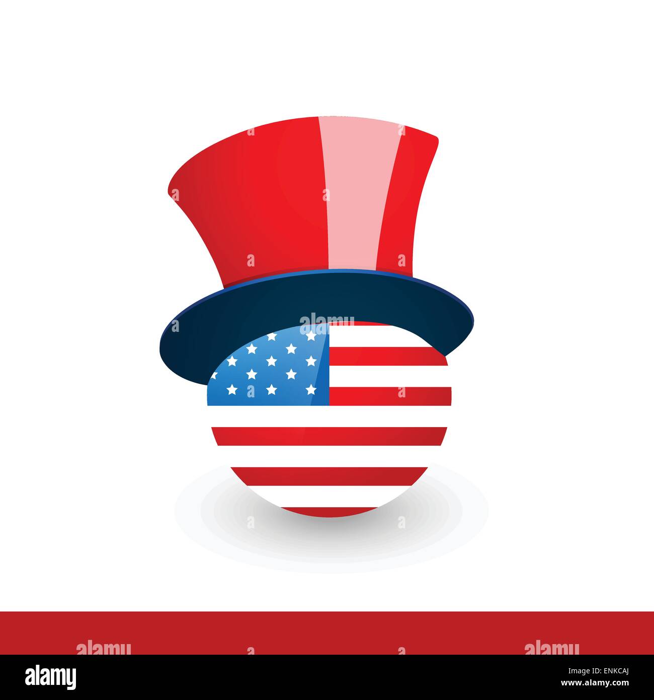 american flag with hat design Stock Vector Image & Art - Alamy