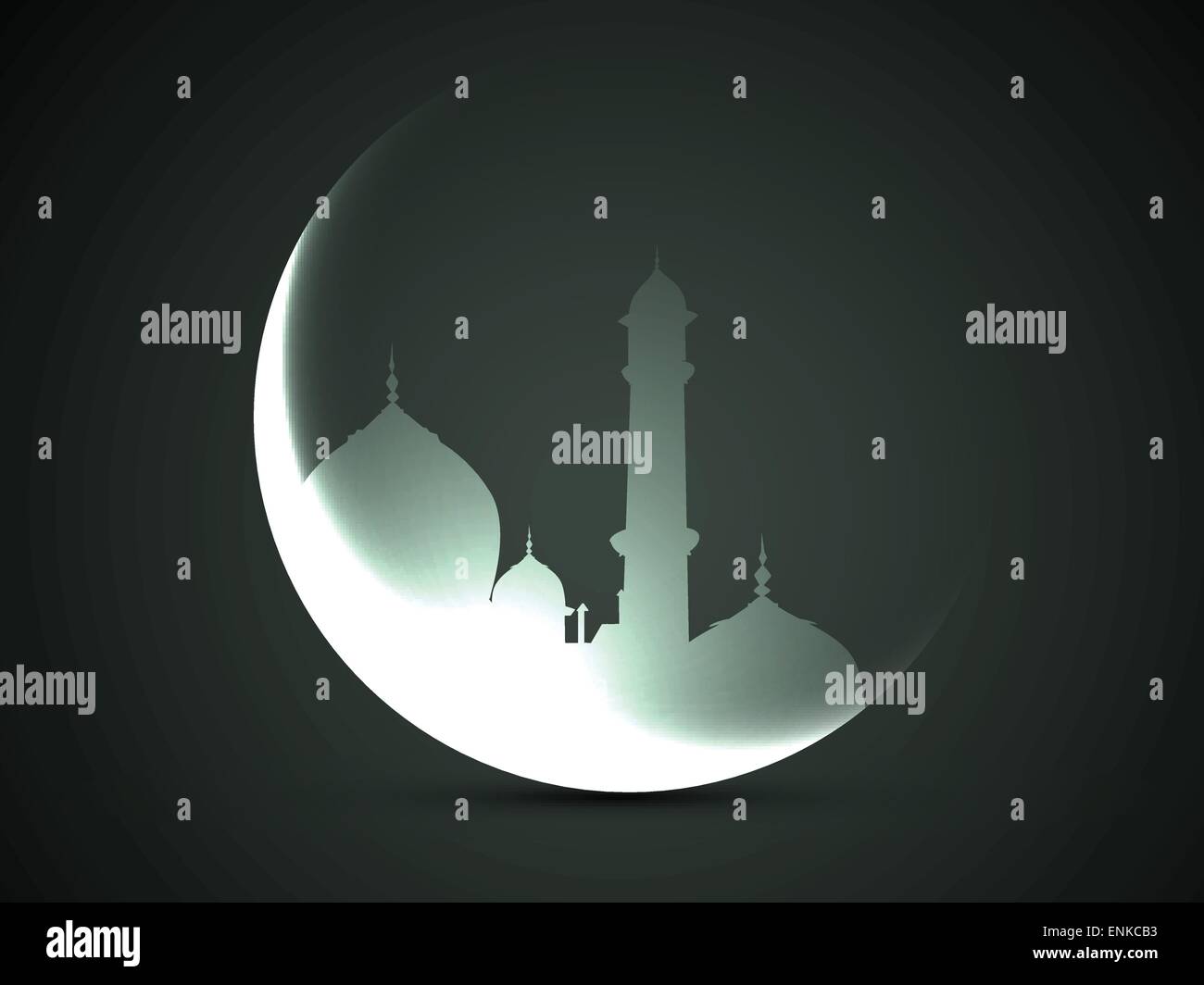 beautiful moon and mosque vector design Stock Vector Image & Art - Alamy
