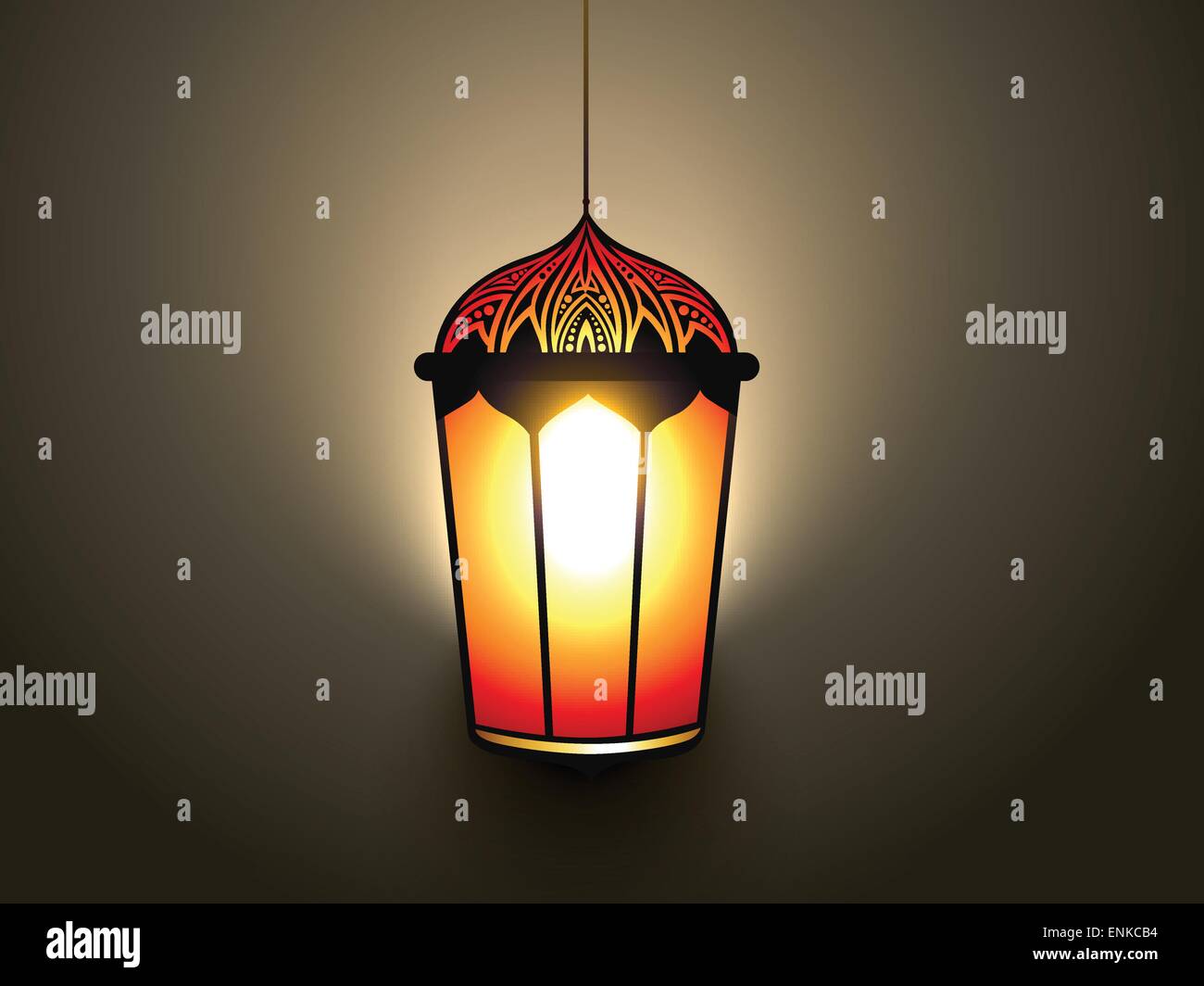 vector glowing islamic lamp design Stock Vector Image & Art - Alamy