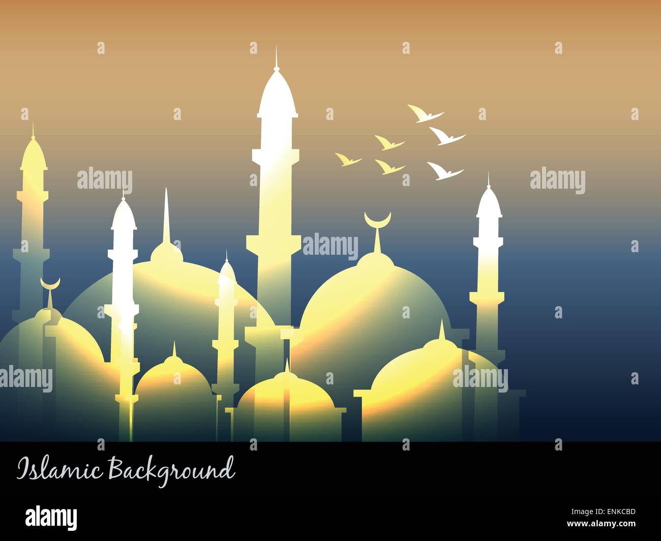 vector glowing islamic mosques design Stock Vector Image & Art - Alamy