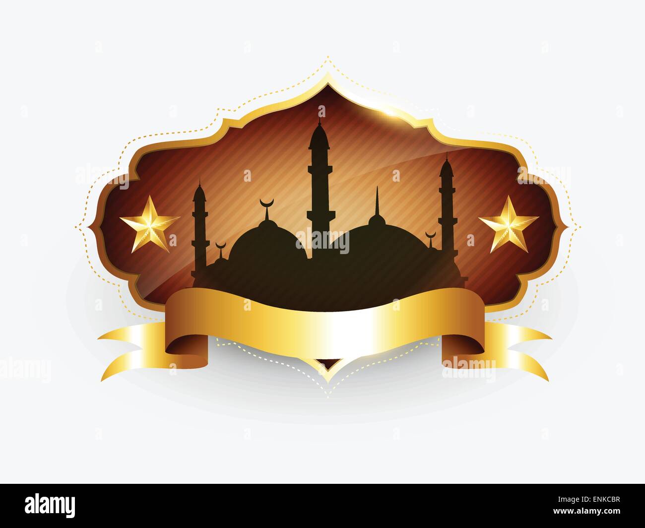 vector islamic golden label design Stock Vector Image & Art - Alamy