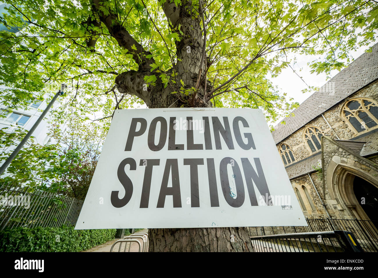 London, UK. 7th May, 2015. Polling Station at All Saints Church and ...