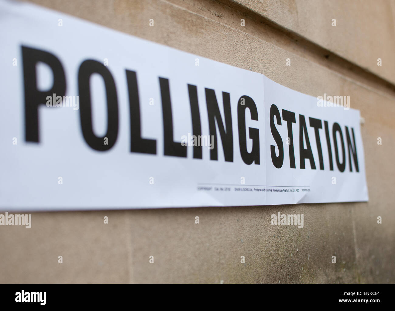 General Election Polling station Poster Twickenham Library Middlesex UK ...