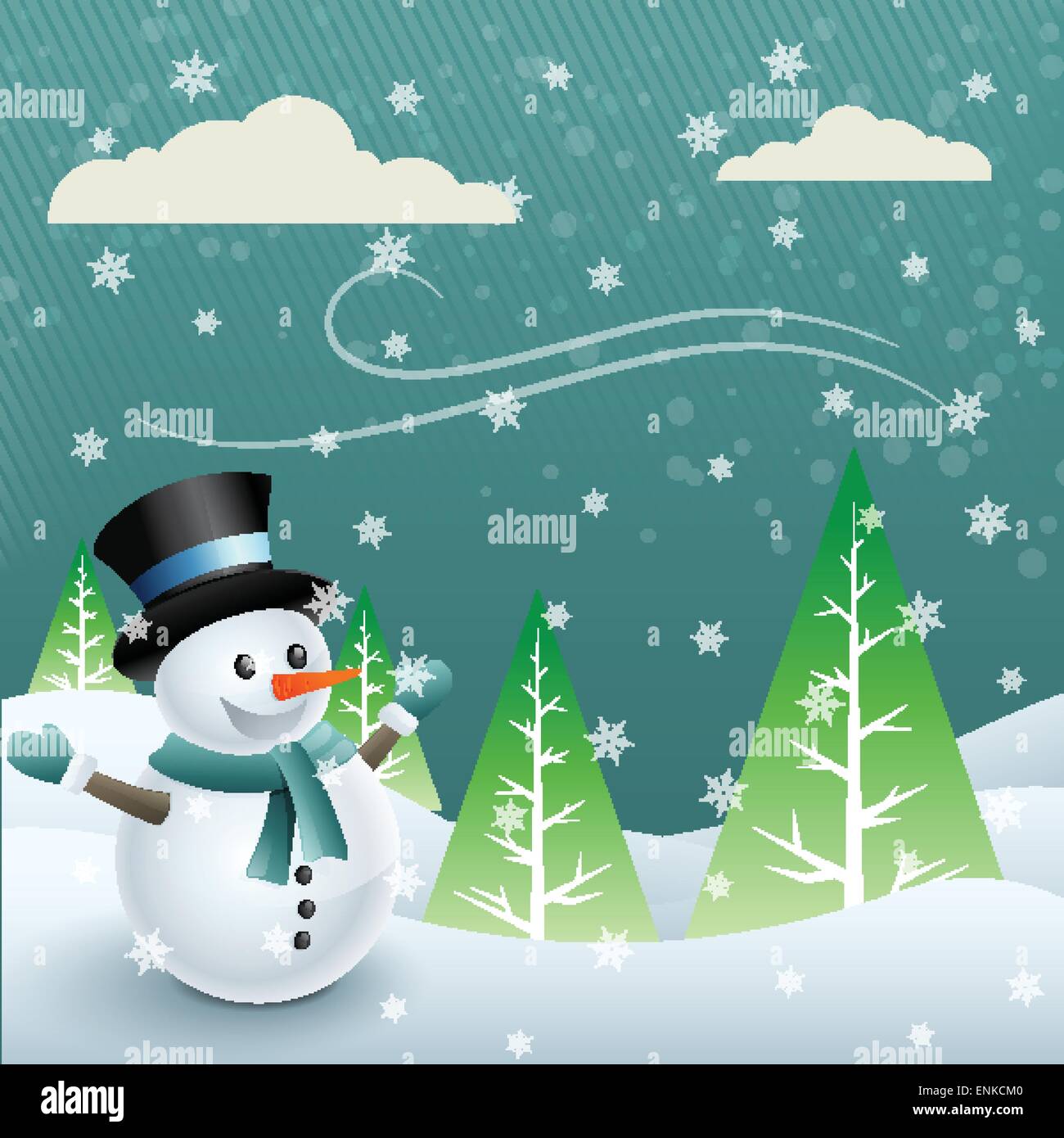 vector snowman cartoon design illustration Stock Vector Image & Art - Alamy