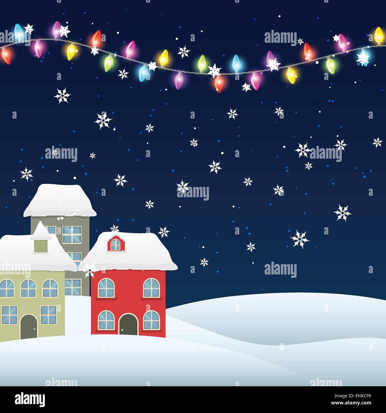 vector snowy christmas winter season background Stock Vector Image ...