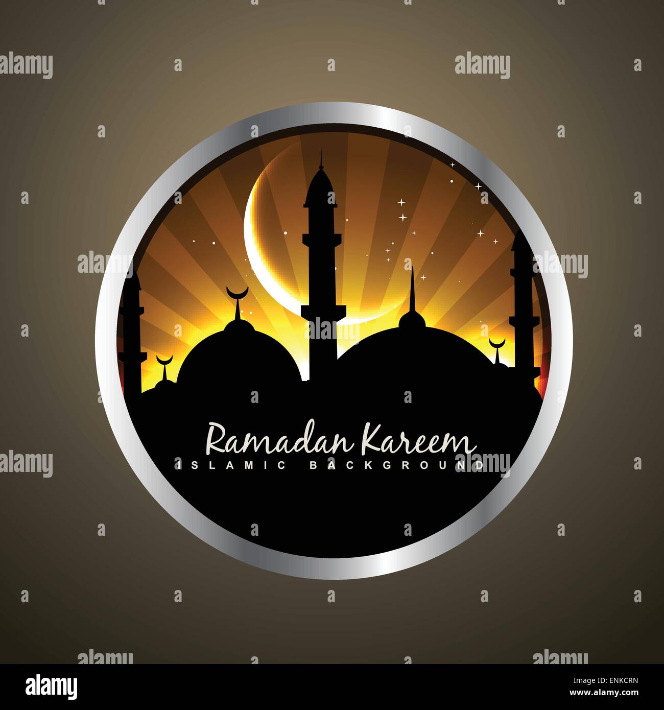 beautiful islamic badge vector illustration Stock Vector Image & Art ...