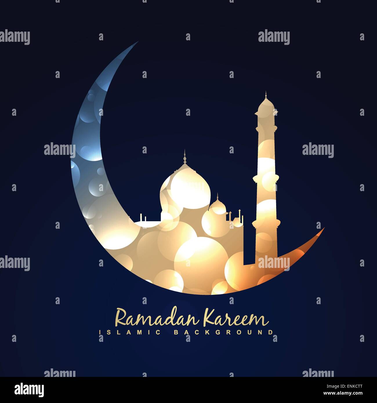 vector illustration of moon with mosque Stock Vector Image & Art - Alamy