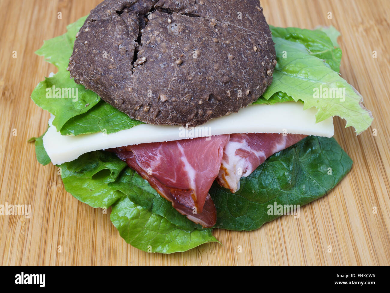 Ham and cheese sandwich on a rye bread Stock Photo - Alamy