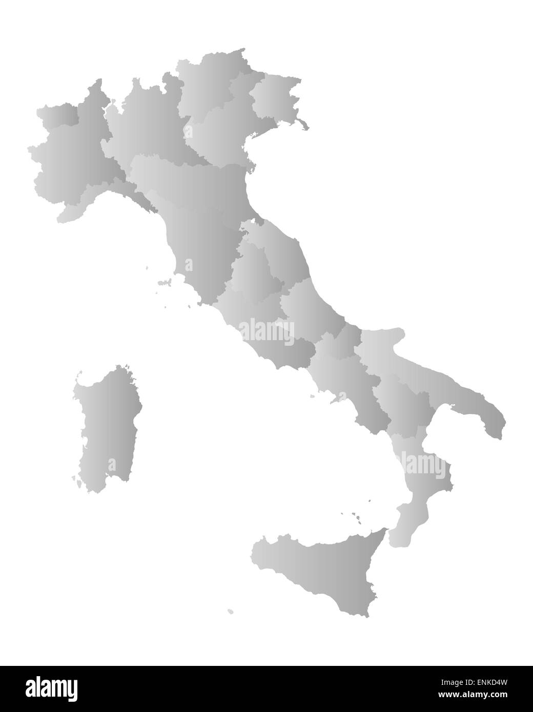 Italy regions map Black and White Stock Photos & Images - Alamy