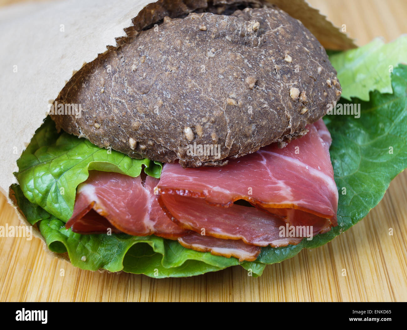 Ham and cheese sandwich on a rye bread Stock Photo - Alamy