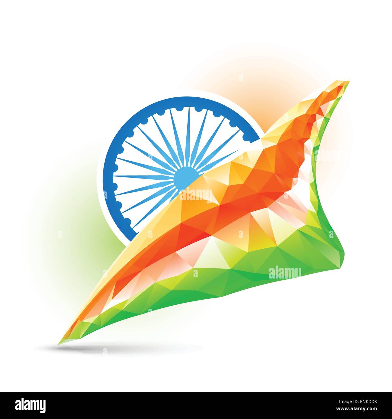creative vector indian flag wave style background Stock Vector Image ...