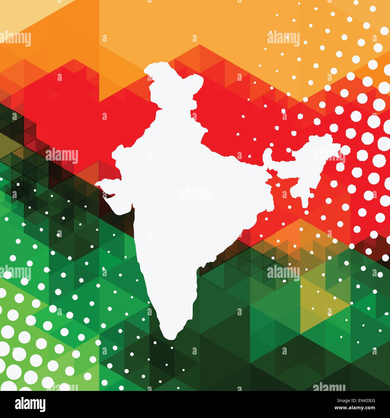 Map india tricolor vector design hi-res stock photography and images ...
