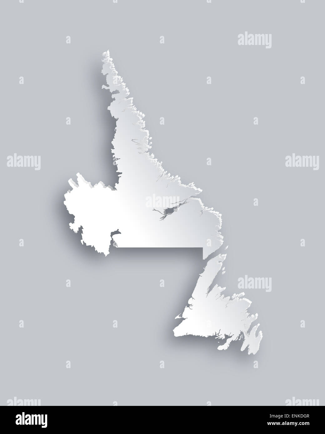 Map of Newfoundland and Labrador Stock Photo - Alamy