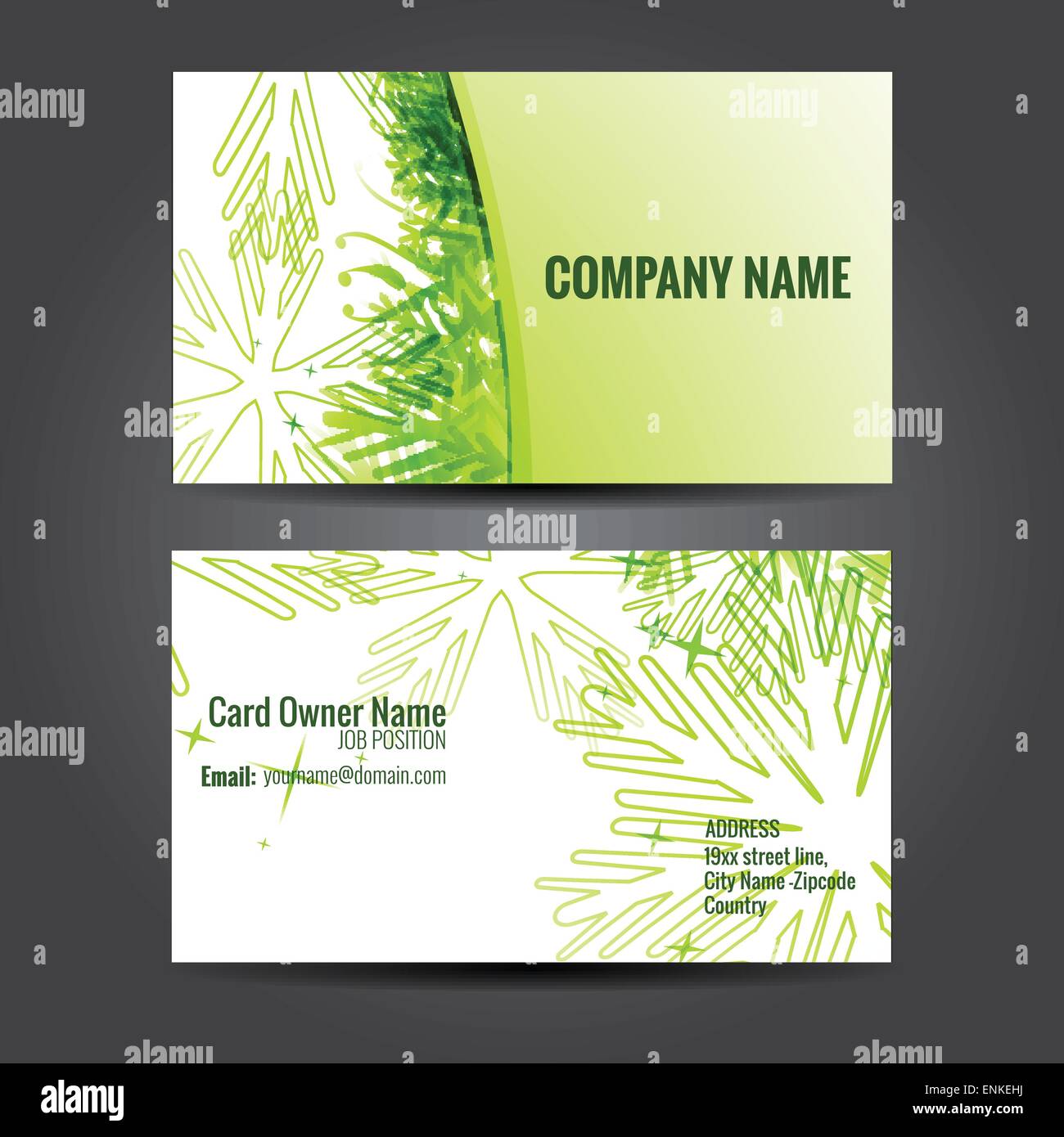 vector stylish green business template Stock Vector Image & Art - Alamy