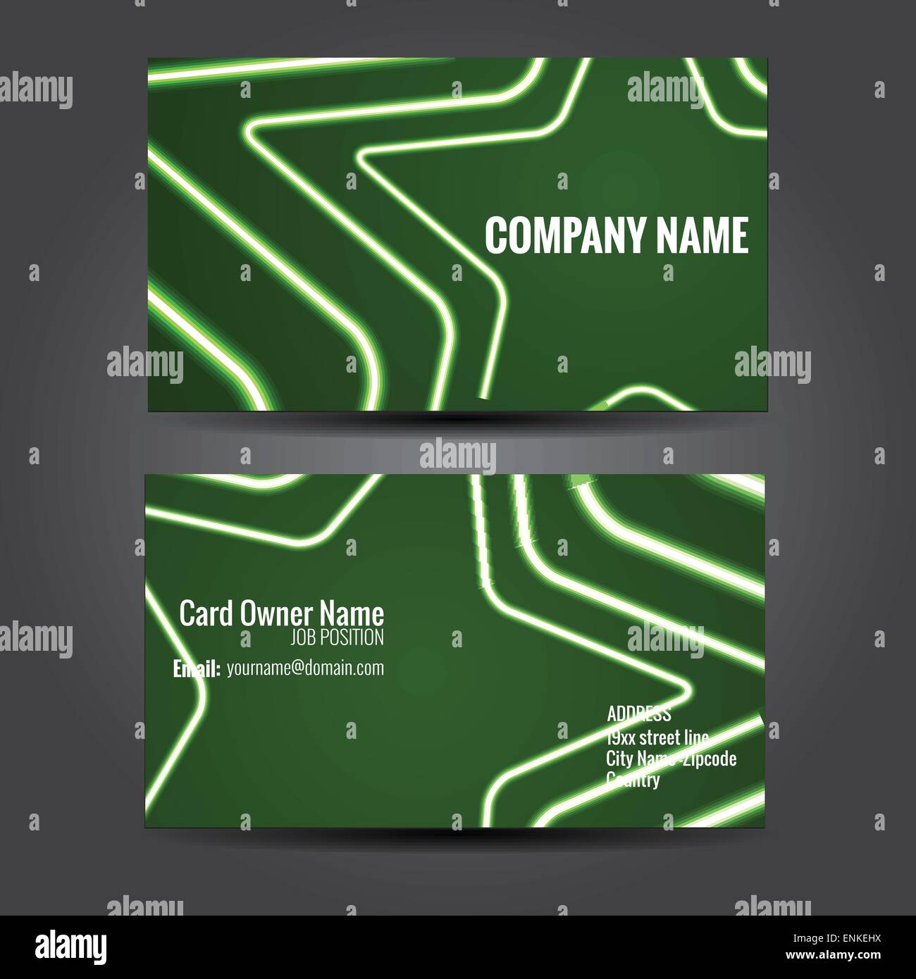 vector stylish green business template design Stock Vector Image & Art ...