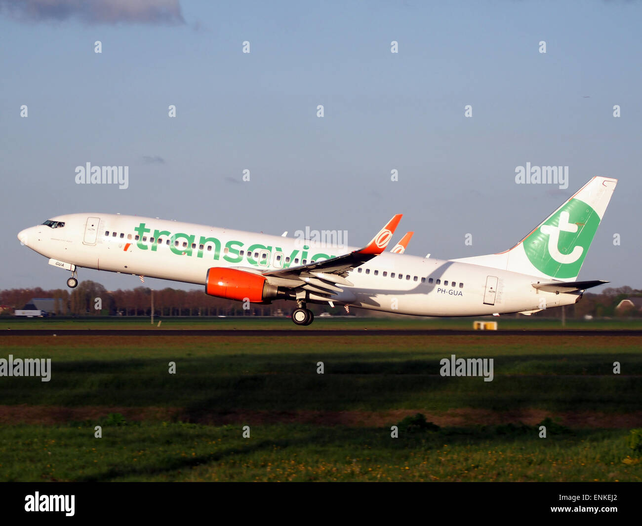 Transavia ph gua boeing 737 800 takeoff from polderbaan hi-res stock photography and images - Alamy