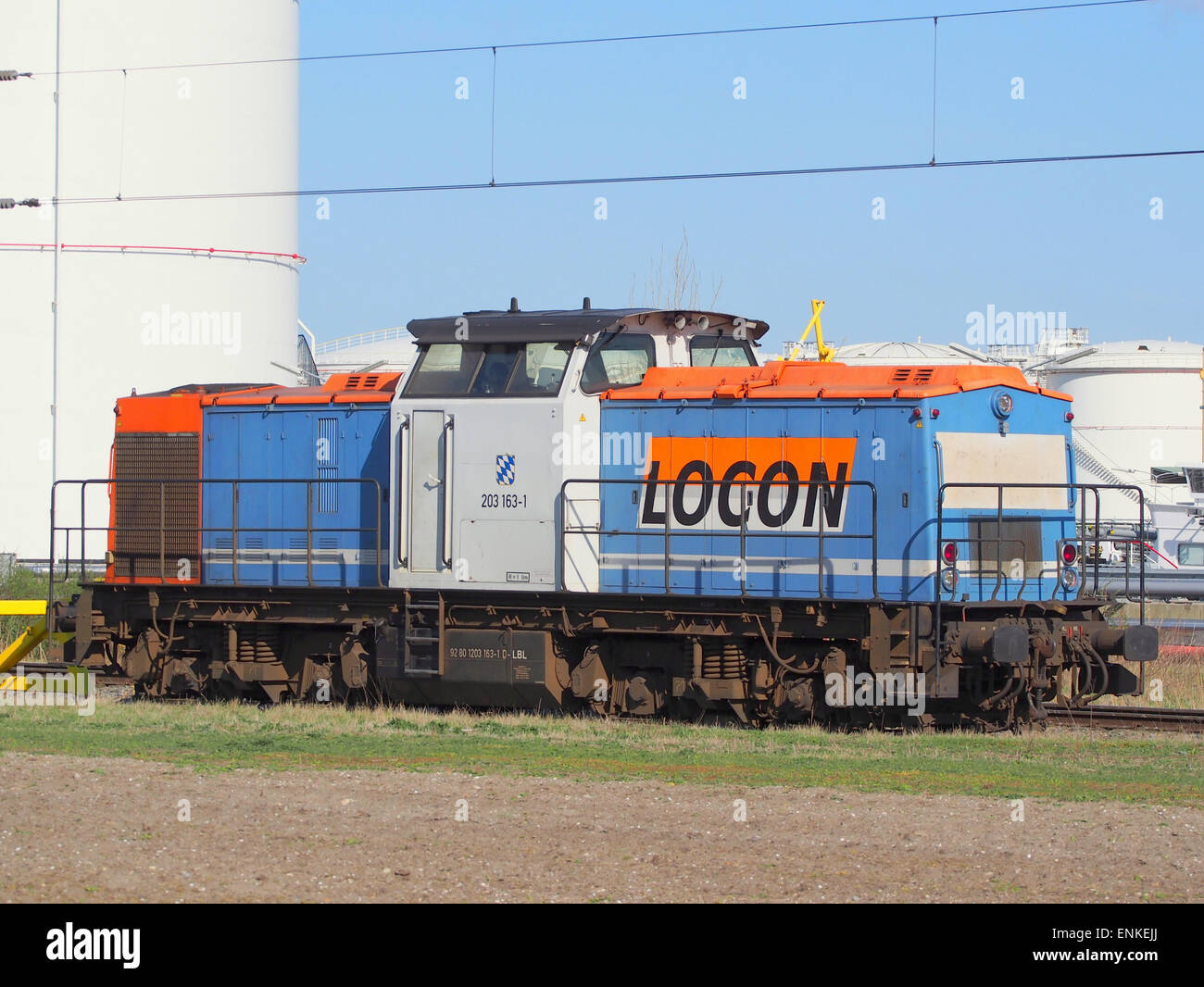 Locon 203 163-1, a locomotive, is seen at the Westhaven area of the ...