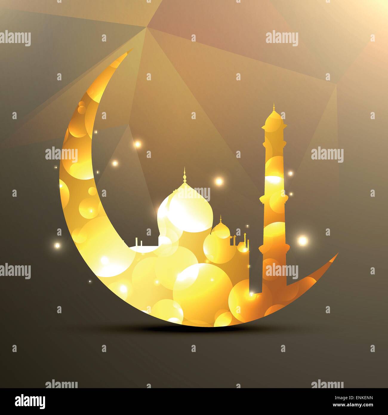 vector illustration of moon and mosque Stock Vector Image & Art - Alamy