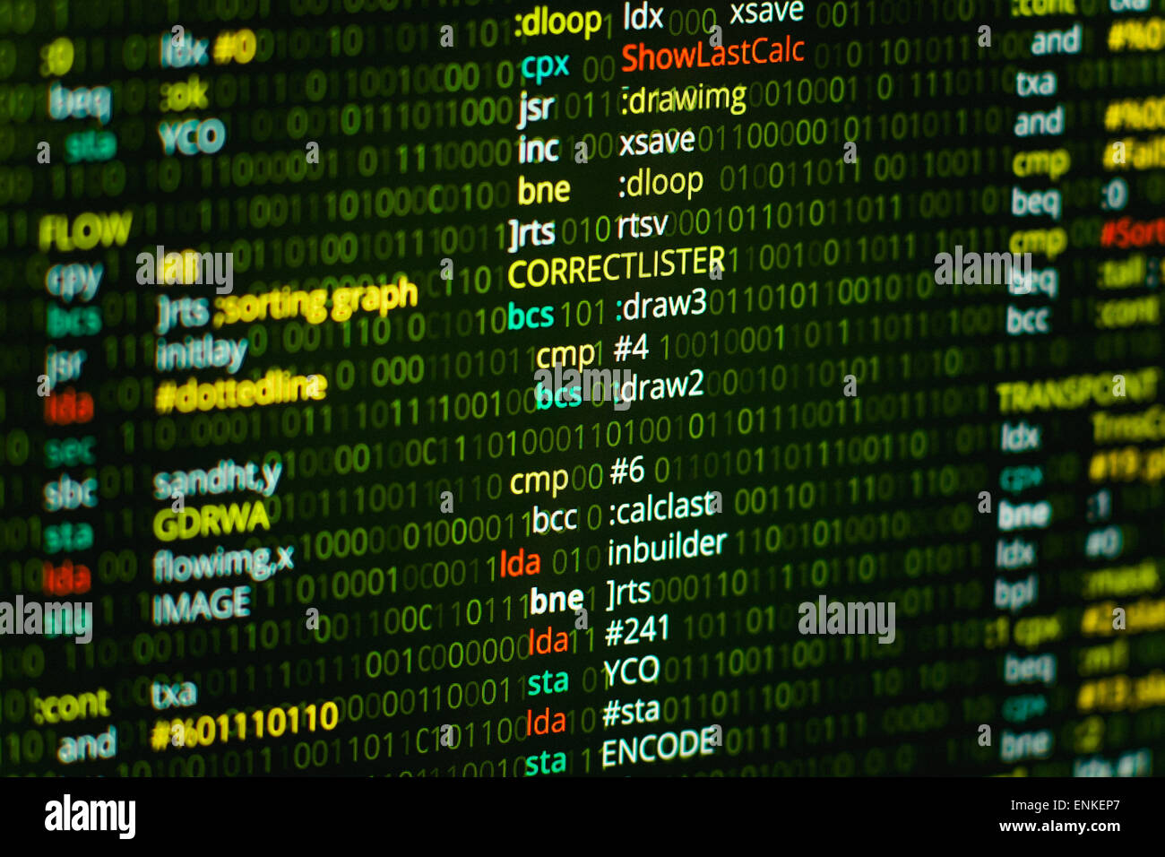 Computer monitor and code and green hi-res stock photography and images ...
