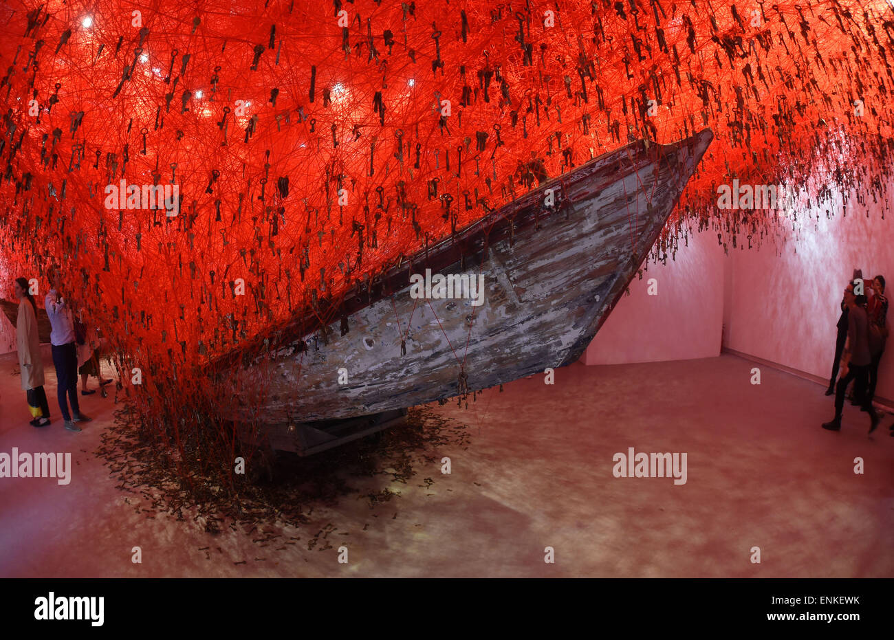 The piece 'The Key in the Hand' by Chiharu Shiota can be seen in the ...
