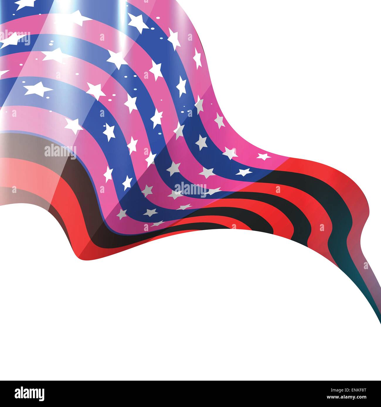 beautiful shiny vector american flag design Stock Vector Image & Art ...