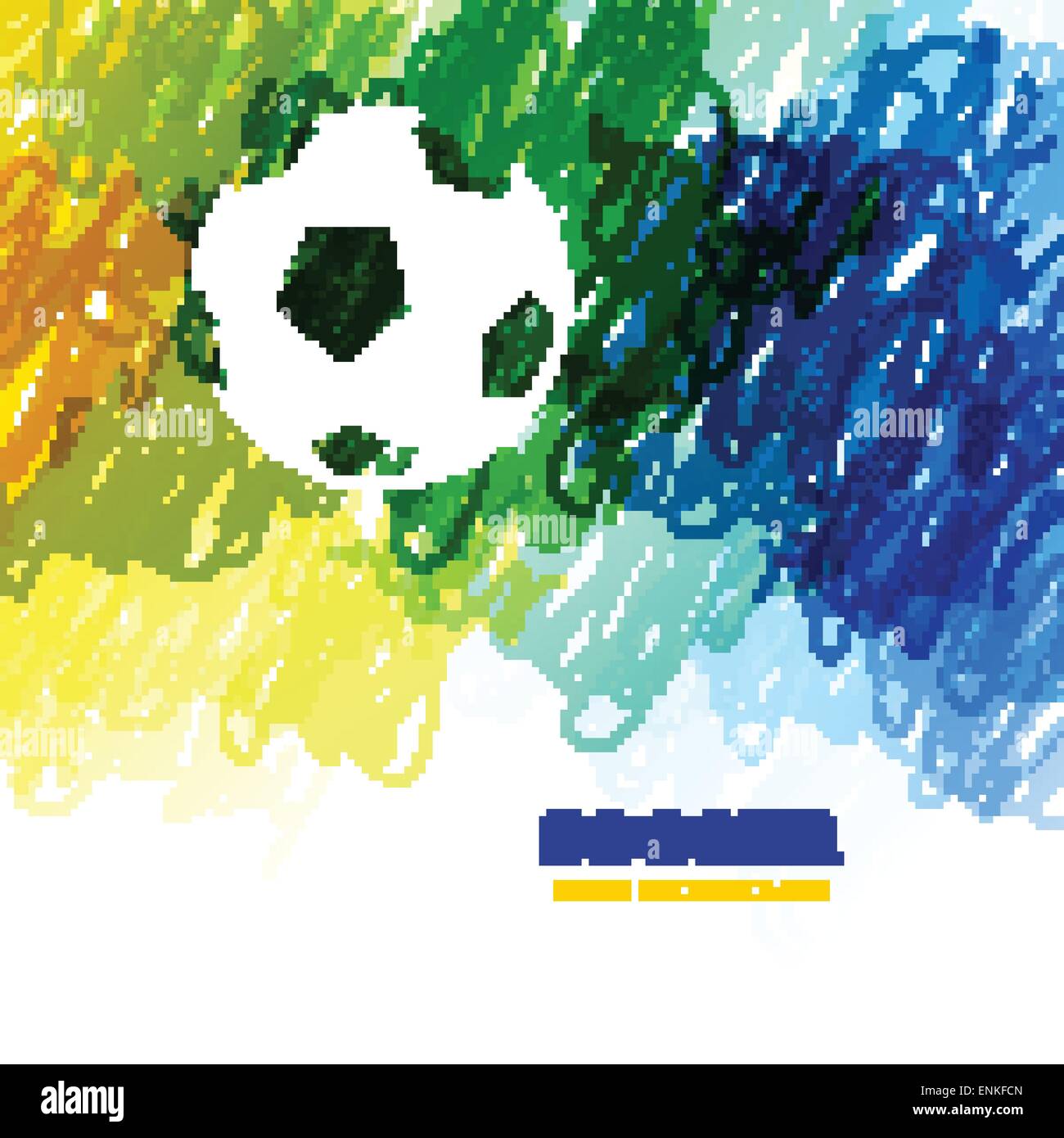 colorful pencil scribble style football vector design Stock Vector ...