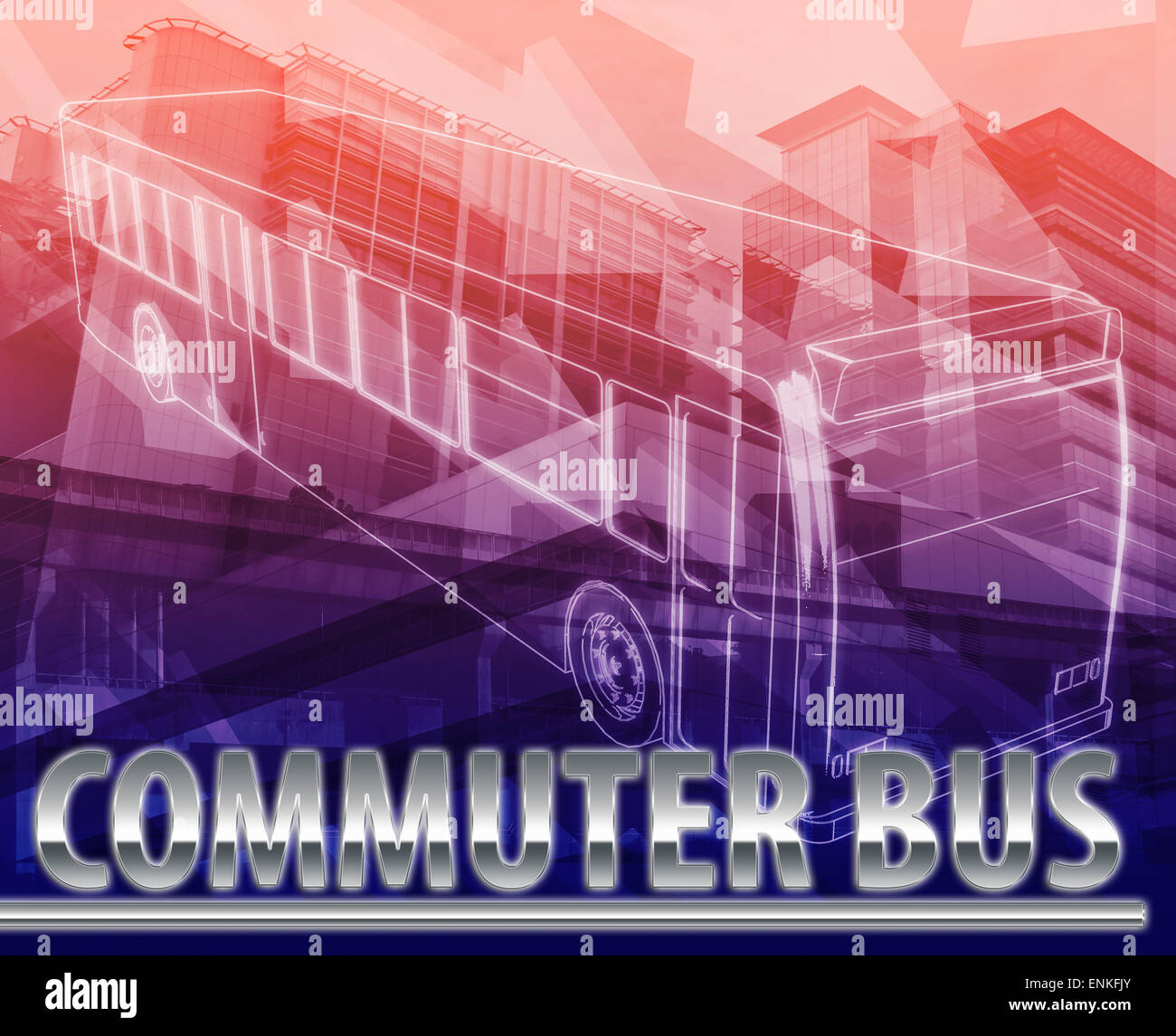 Abstract background digital collage concept illustration commuter bus ...