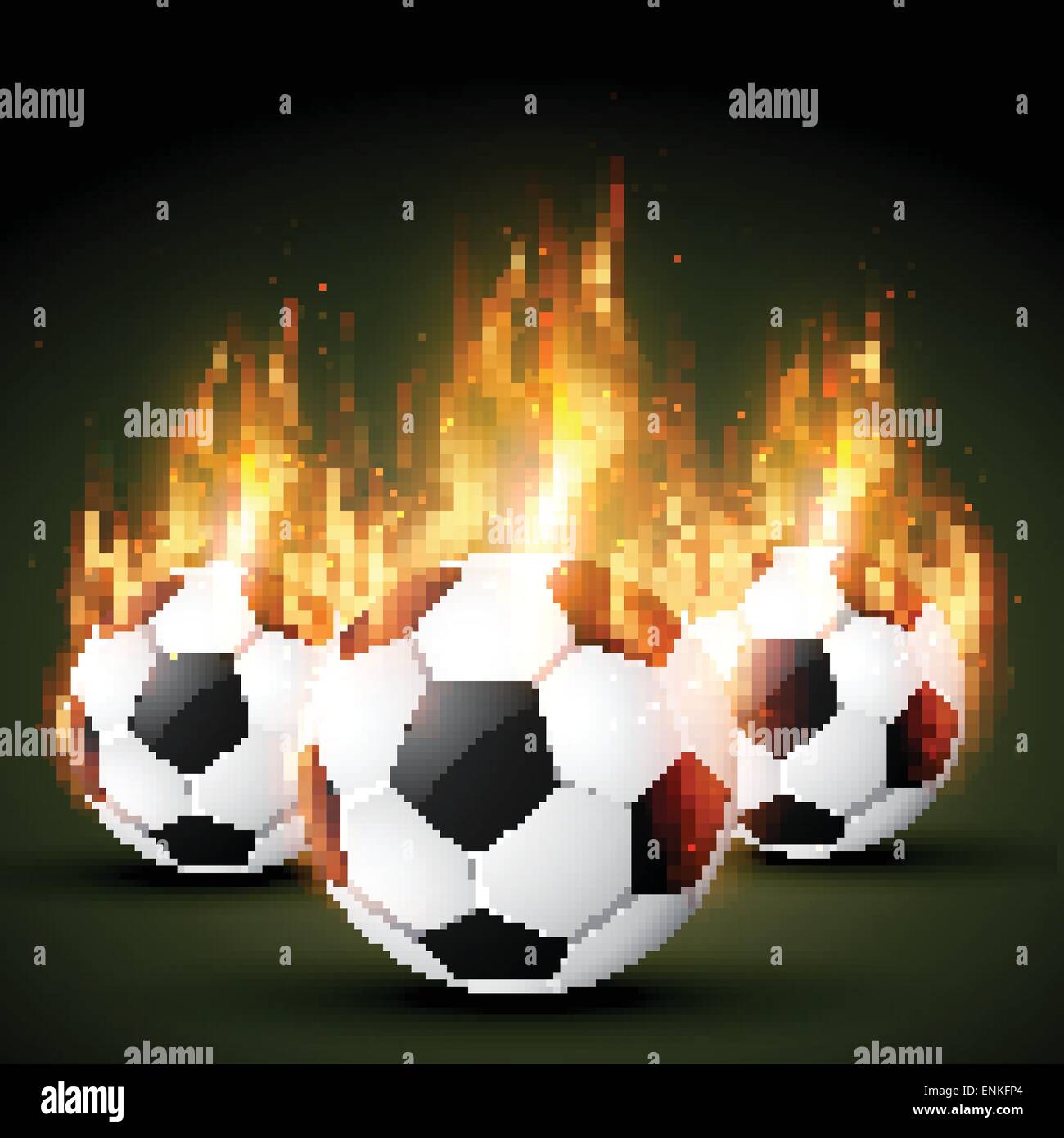 set of burning football soccer design Stock Vector Image & Art - Alamy