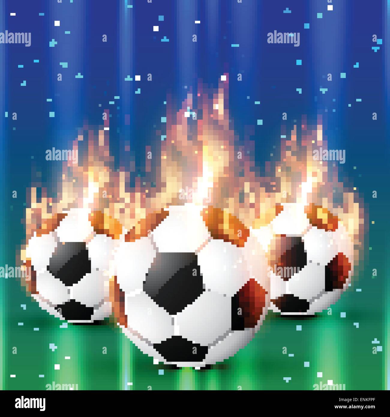 set of burning football soccer design Stock Vector Image & Art - Alamy